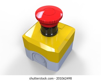 Red Button Emergency Switch Isolated On Stock Illustration 201062498 ...