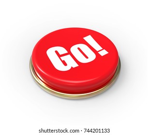 Red Button Go Isolated On White Stock Illustration 744201133 | Shutterstock