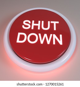 Red Button Shut Down Displayed On Stock Illustration 1270015261 ...