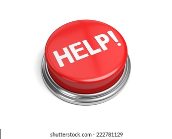 Red Button Word Help On Stock Illustration 222781129 | Shutterstock