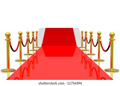 Red Carpet Line Gold Stanchions Velvet Stock Illustration 318582950 ...