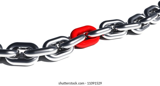 Red Chain Link Stock Illustration 11091529