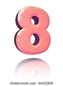 Letter Number 8 Symbol Pink Color Stock Photo 1028028169 | Shutterstock