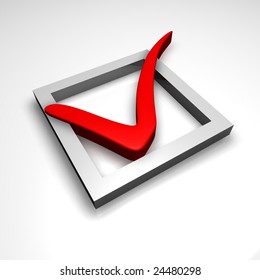 Red Check Mark 3d Render Stock Illustration 24480298 | Shutterstock