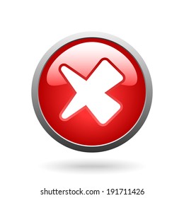 Red Check Mark Button Light Shadow Stock Illustration 191711426