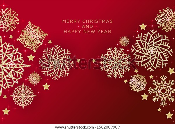 Red Christmas Background Border Made Cutout Stock Illustration ...