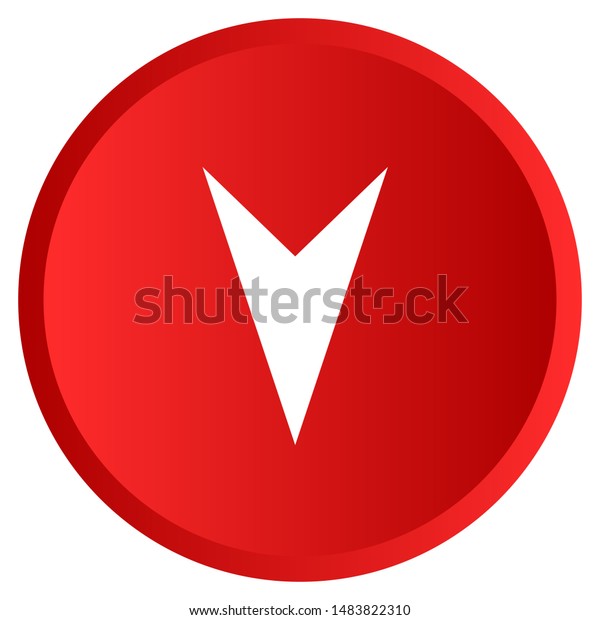 Red Circle Arrow Icon Button Illustration Stock Illustration 1483822310 ...