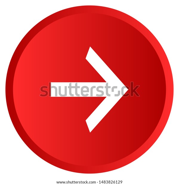Red Circle Arrow Icon Button Illustration Stock Illustration 1483826129 ...