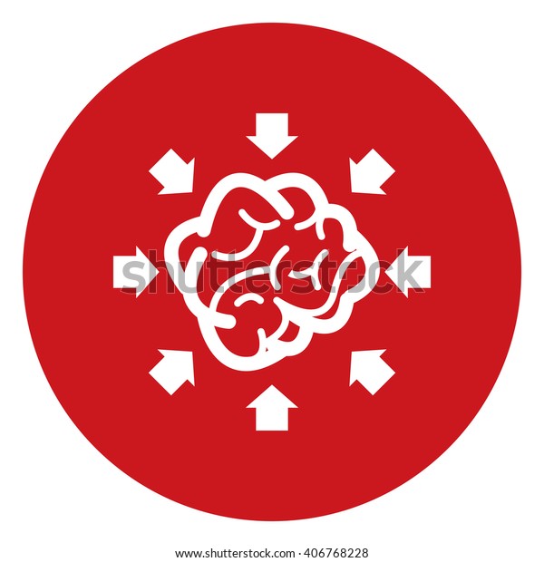 Red Circle Brainstorm Brain Arrow Infographic Stock Illustration ...