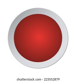 Cute Little Redcolored Cartoon Play Button Stock Vector (Royalty Free ...