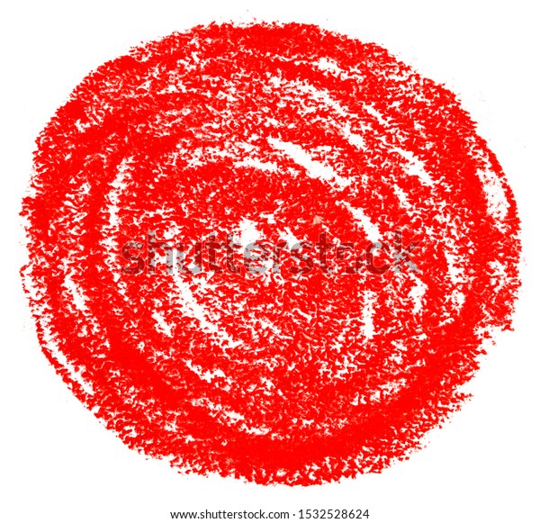 Red Circle Drawing Colored Chalk Texture Stock Illustration 1532528624 ...