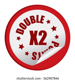 Red Circle X2 Double Points Campaign Stock Illustration 362987846 ...