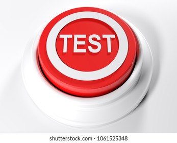 Red Circular Push Button Write Test Stock Illustration 1061525348 ...