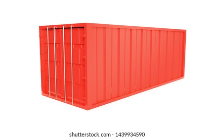 Red Container White Cutting Background 3d Stock Illustration 1439934590 ...