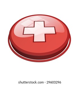 Red Cross Button Stock Illustration 29603296 | Shutterstock