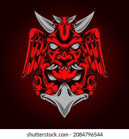 Red Devil Eagle Design Logo Stock Illustration 2084796544 | Shutterstock