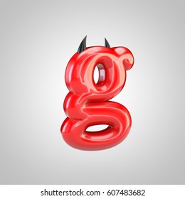 Red Devil Letter G Lowercase Black Stock Illustration 607483682
