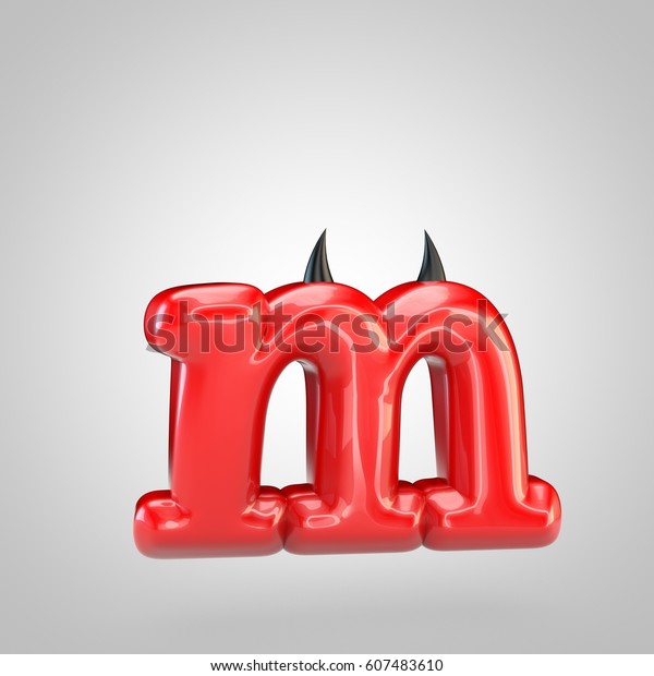 Red Devil Letter M Lowercase Black Stock Illustration 607483610 ...