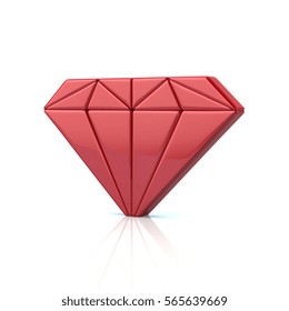 Realistic Ruby Illustration Vector Red Diamond: เวกเตอร์สต็อก (ปลอดค่า ...