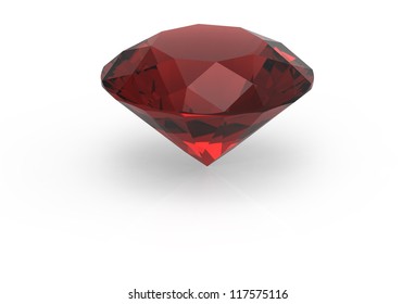 Red Diamond Ruby Gemstone Isolated On Stock Illustration 117575116 ...