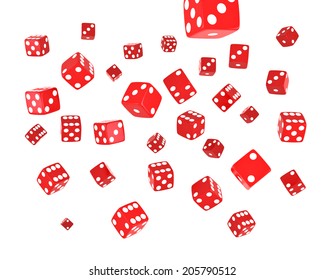 Set Red Isometric Dice Twentyfour Variants: เวกเตอร์สต็อก (ปลอดค่า ...