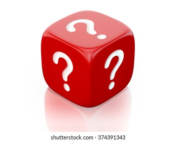 3d Rendering Dice Question Mark Engraved Stock Illustration 134381024 ...