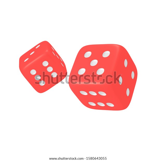 Red Dice White Dot Different Positions Stock Illustration 1580643055 ...