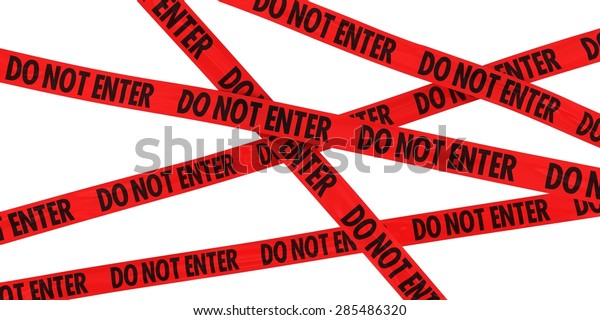 Red Do Not Enter Barrier Tape Stock Illustration 285486320 | Shutterstock