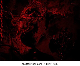 Red Evil Demonic Ghost Predator Vision Stock Illustration 1412642030 ...