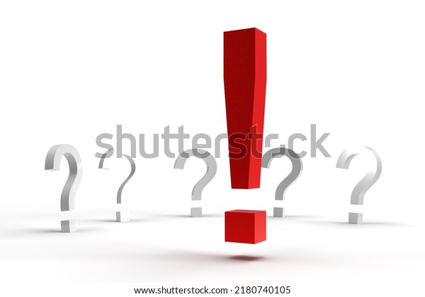 Red Exclamation Mark Front Question Marks 库存插图 2180740105 | Shutterstock