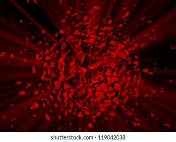 Red Explosion Background Stock Illustration 119042038 | Shutterstock