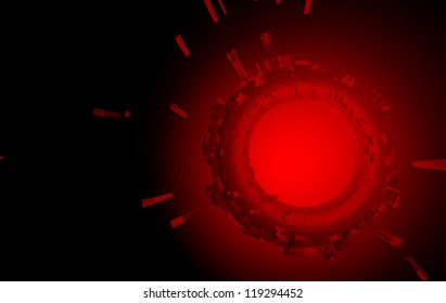 Red Explosion Background Stock Illustration 119294452