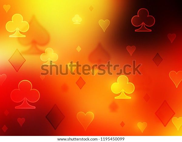 Red Fiery Pattern Playing Card Symbols Stock Illustration 1195450099