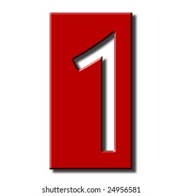 Red Font Number One Stock Illustration 24956581 | Shutterstock