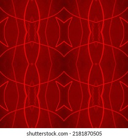 Red Geometric Wave Red Repeat Batik Stock Illustration 2181870505 ...