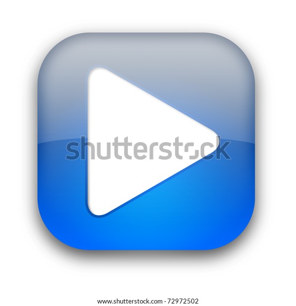 Red Glossy Button White Triangle Turned Stock Illustration 72972502 ...
