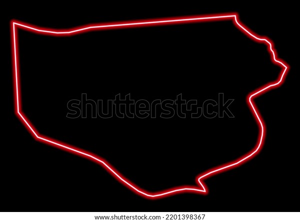 Red Glowing Neon Map Enga Papua Stock Illustration 2201398367 ...