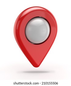 Red Gps Icon Pointer Isolated White Stock Illustration 210155506 ...