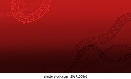 Red Gradient Background Musical Notes Stock Illustration 2069130866 ...