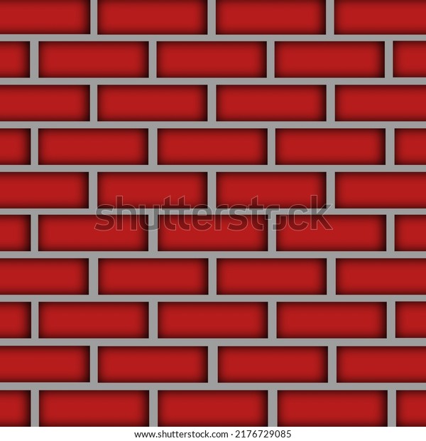 Red Gradient Brick Wall Illustration Having Stock Illustration ...