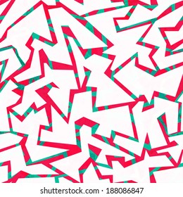 Red Graffiti Seamless Pattern Raster Version Stock Illustration ...