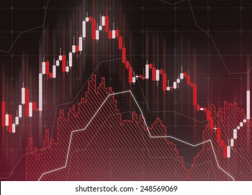 Red Graph Arrows On Virtual Screen Stock Illustration 248569069 ...