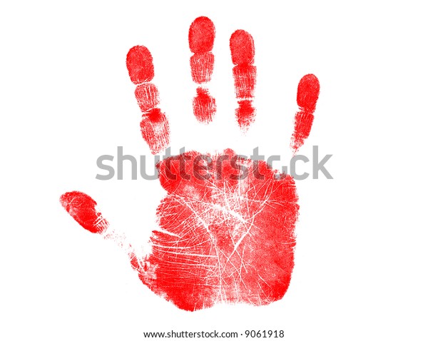 Red Handprint Stock Illustration 9061918 | Shutterstock