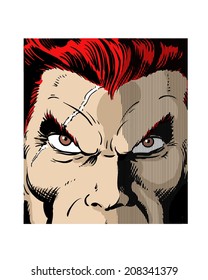 Red Head Evil Stare Comic Book Stock Illustration 208341379 | Shutterstock