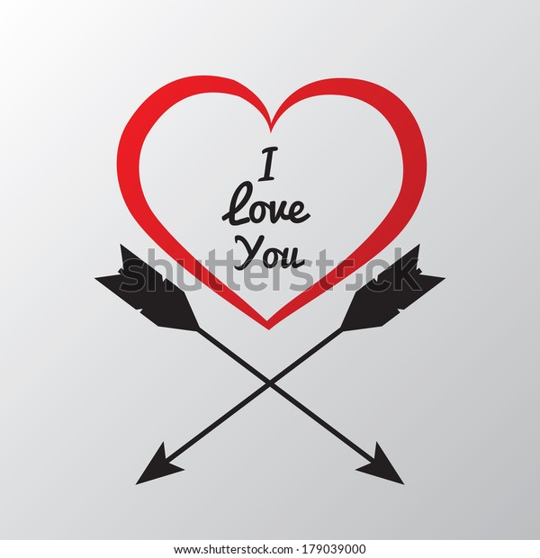 Red Heart Arrows Stock Illustration 179039000 | Shutterstock