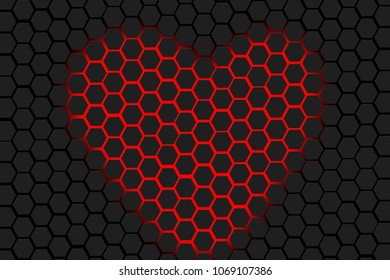 Red Heart Shape Light On 3d Stock Illustration 1069107386 | Shutterstock