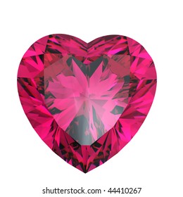 Red Heart Shaped Ruby Isolated Stock Illustration 44410267 | Shutterstock