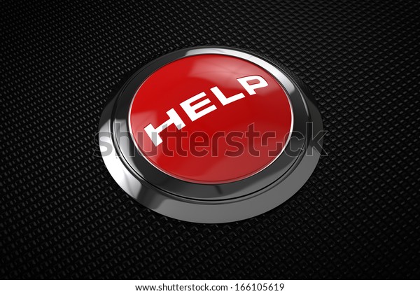 Red Help Button On Black Background Stock Illustration 166105619 ...