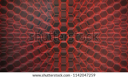 Red Hexagonal Texture Abstract Background Design Stock Illustration ...