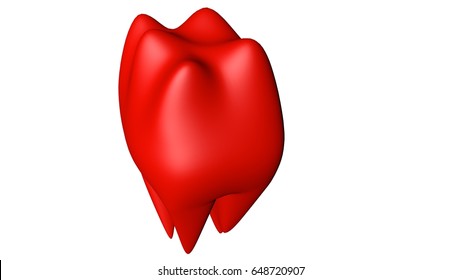 Red Human 3d Teeth Rendering Stock Illustration 648720877 | Shutterstock